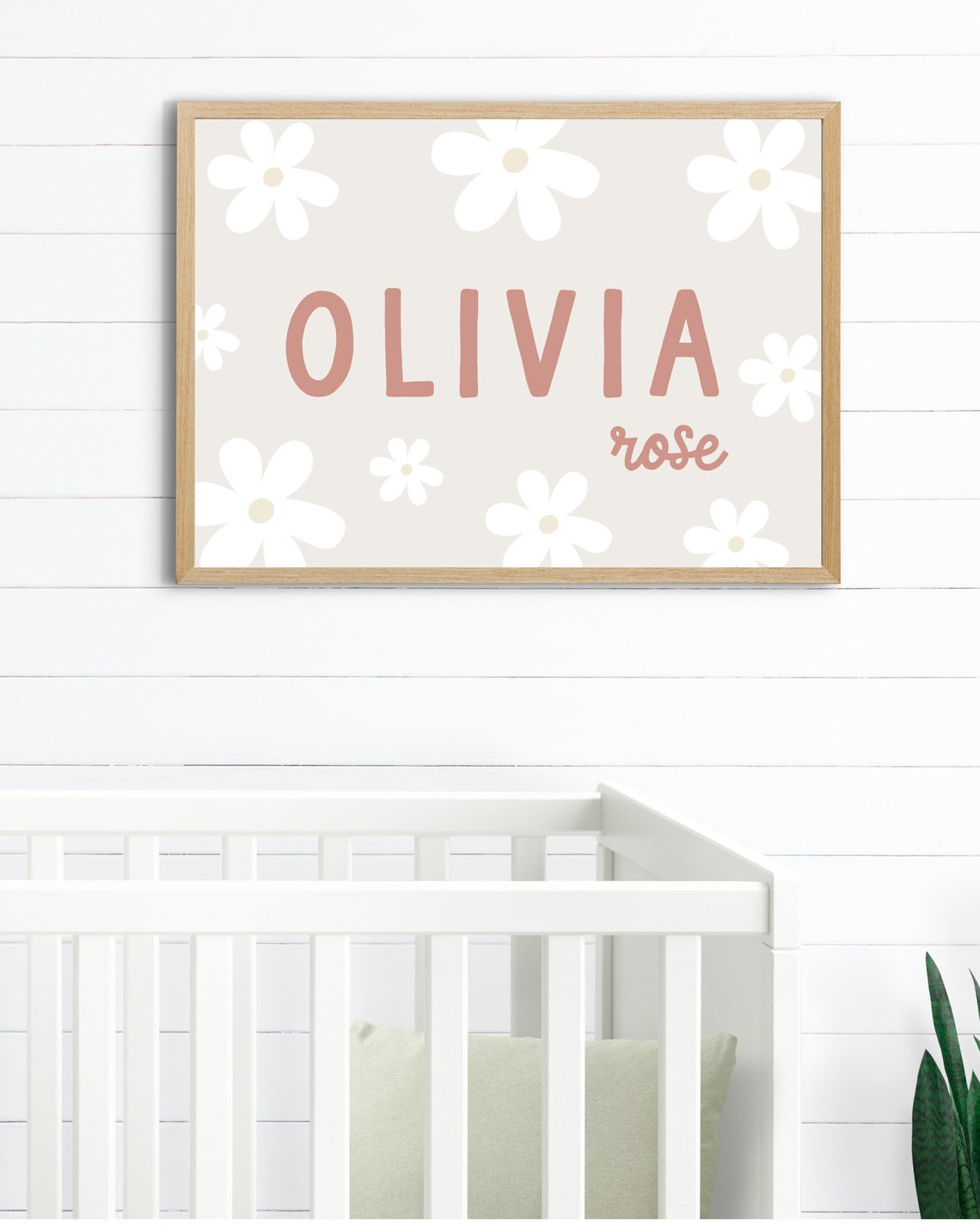 Personalized Daisy Name Nursery Print: Custom Girl's Room Decor ...