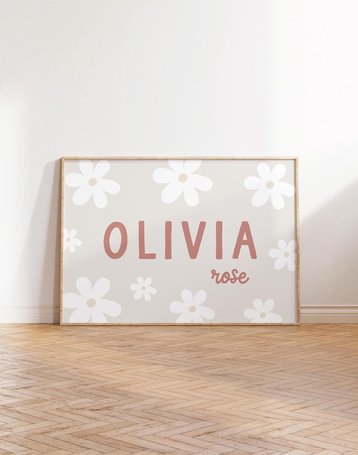 Personalized Daisy Name Nursery Print: Custom Girl's Room Decor ...