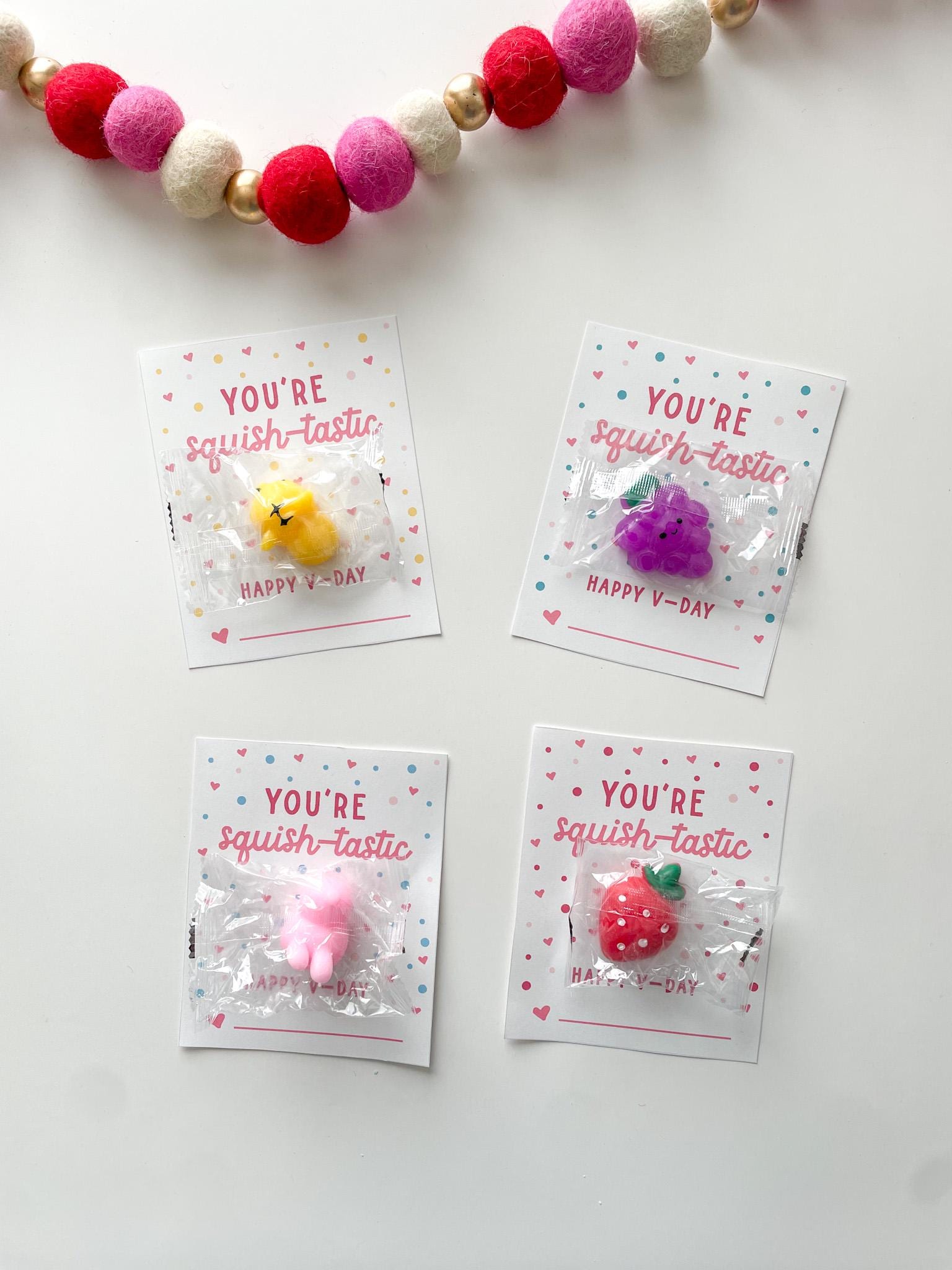 Squish-tastic Valentine Tag: Non-candy Squishy Toy (instant Download ...