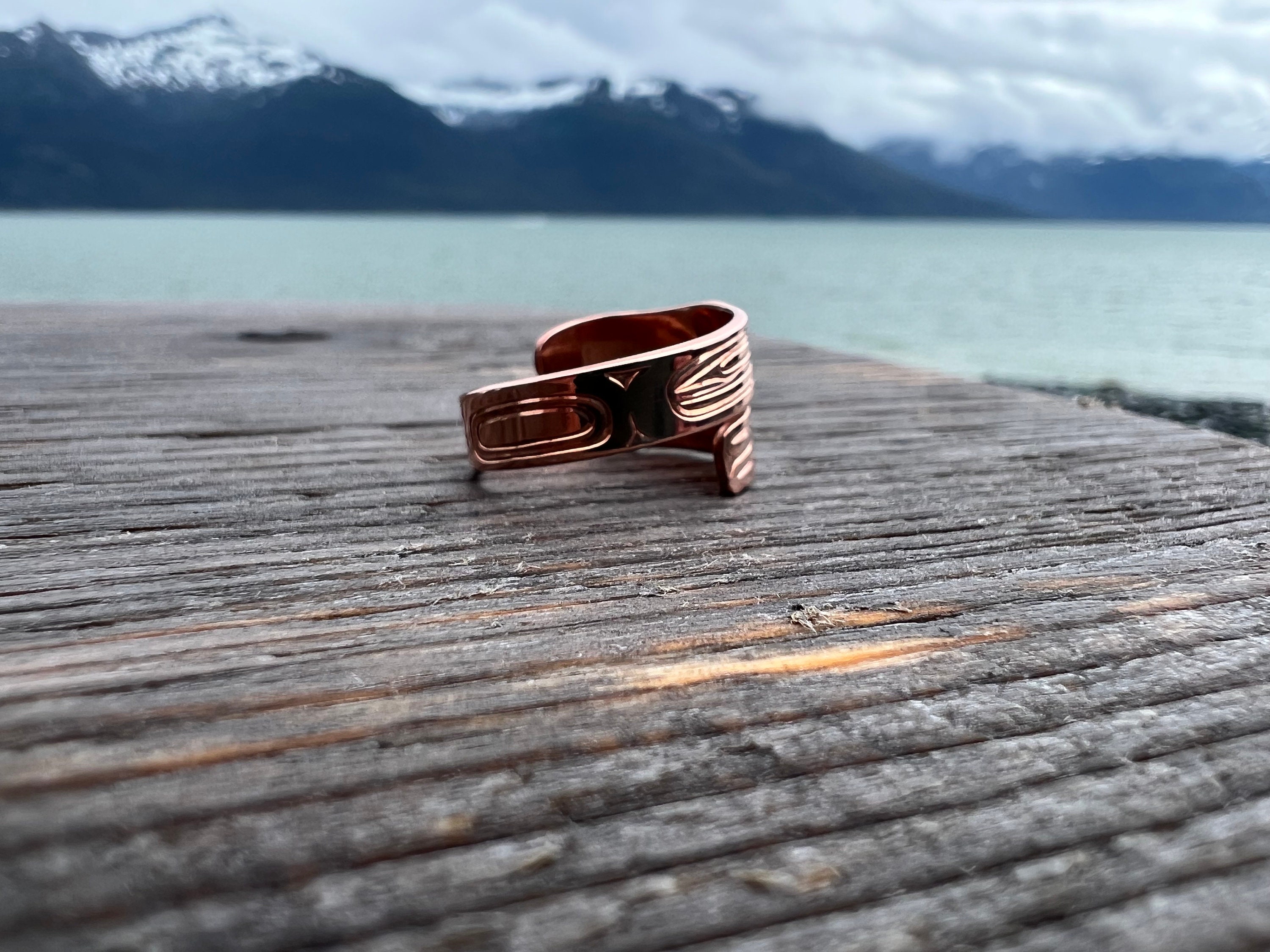 Handmade Eagle Wrap Ring: Sterling Silver or Copper, Tlingit Formline ...