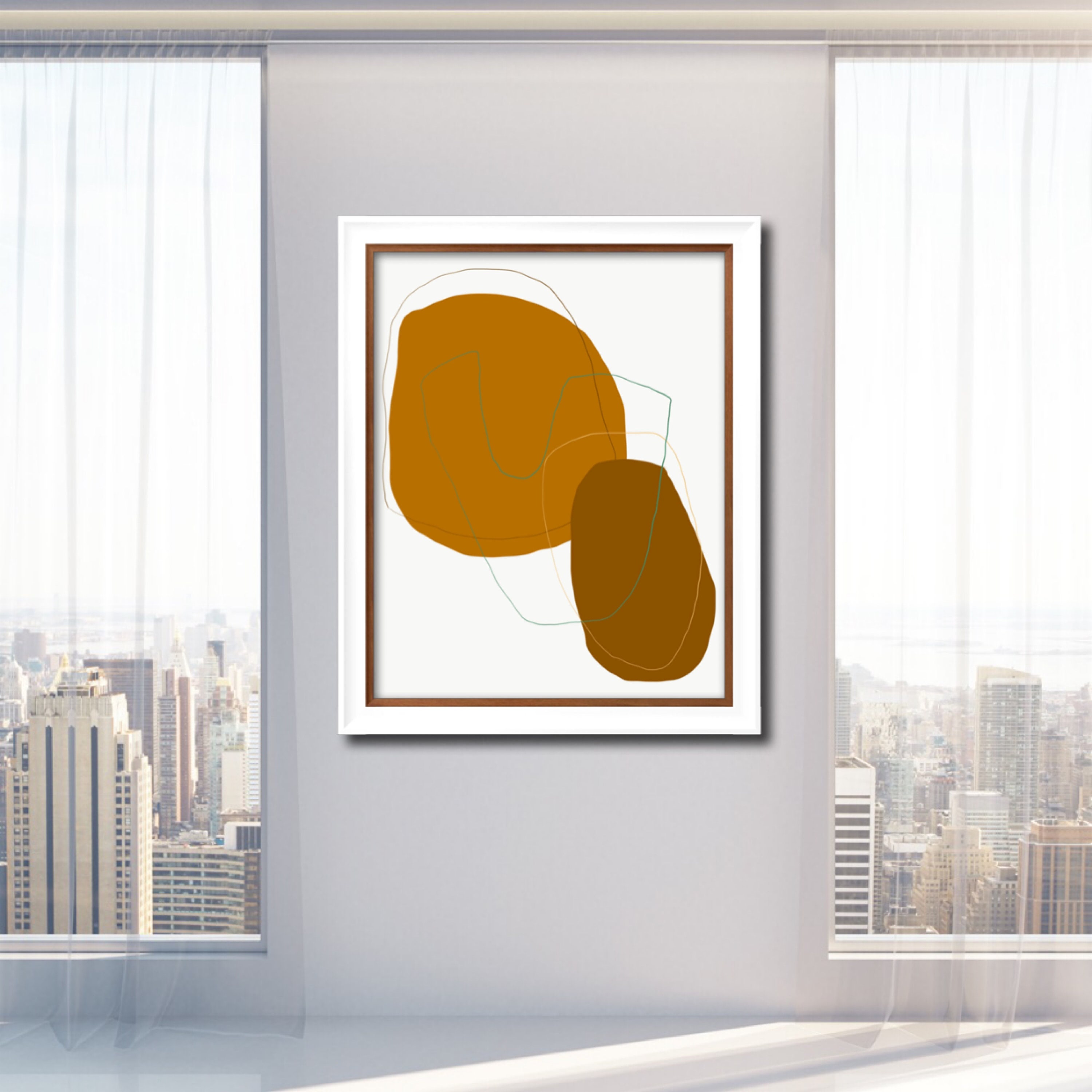 Organic Shapes, Nordic Wall Art, Large Abstract Art, Shapes and Forms ...