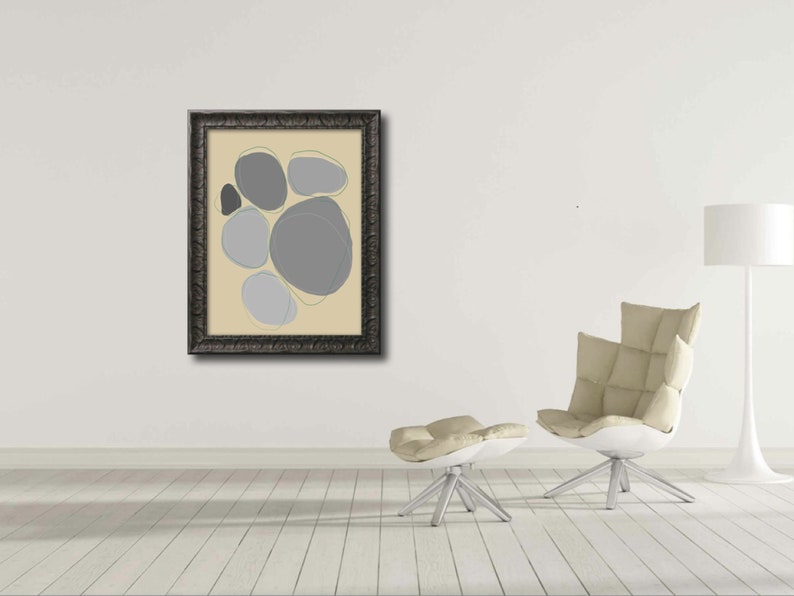 Large Printable Art, Organic Shapes, Nordic Wall Art, Shapes and Forms ...