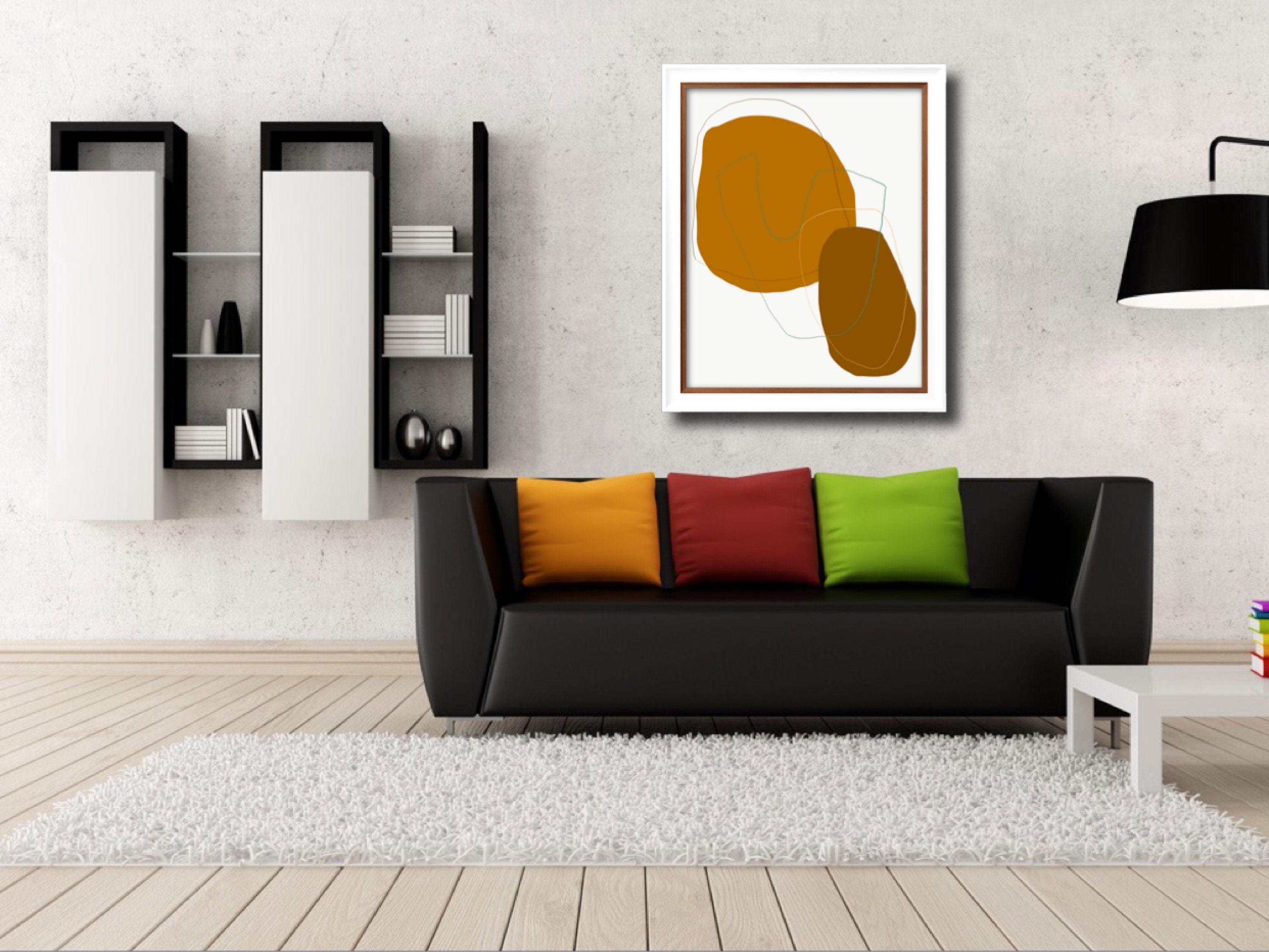 Organic Shapes, Nordic Wall Art, Large Abstract Art, Shapes and Forms ...