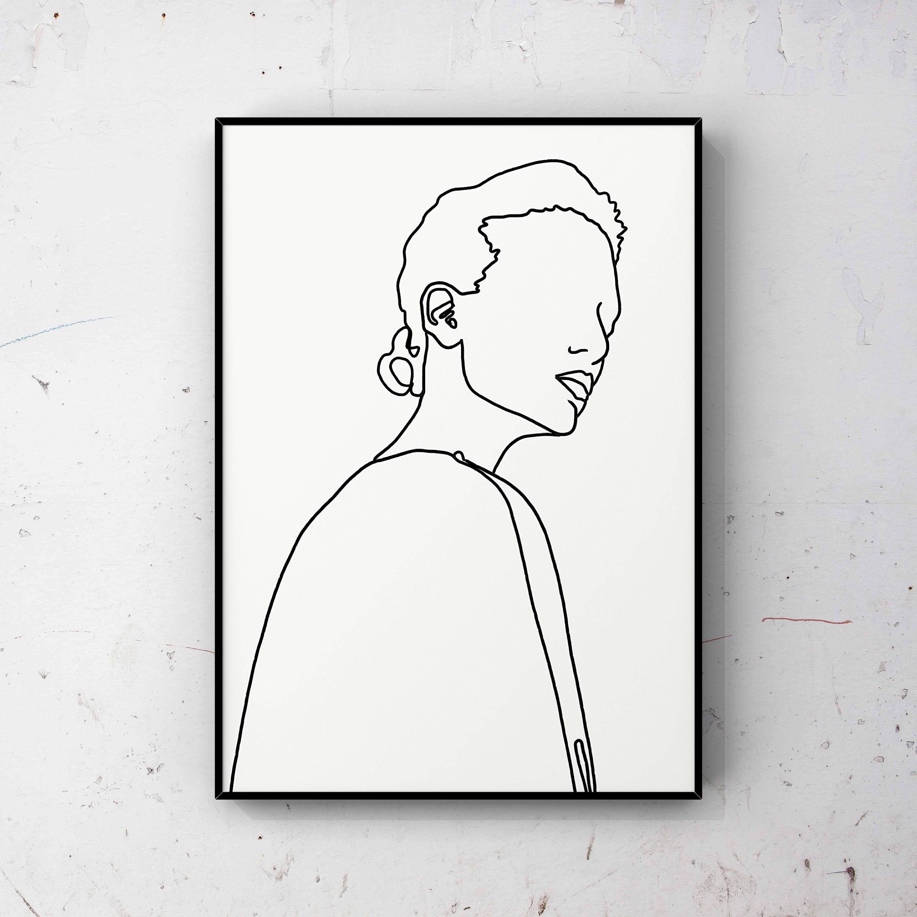 Minimalist Drawing,digital Download,fashion Wall Art,affordable Art ...