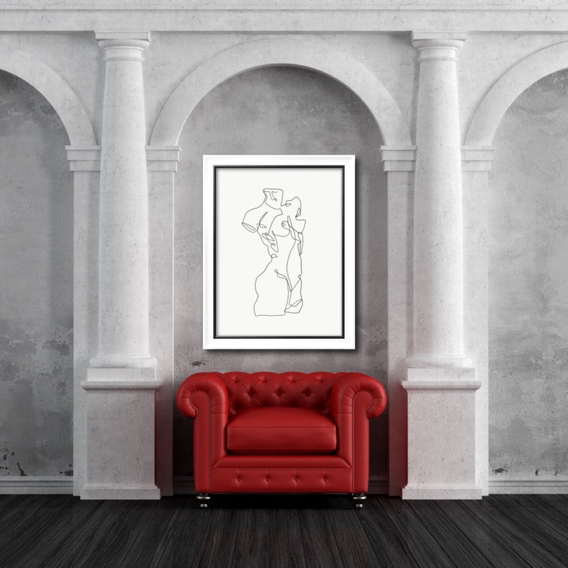 Female Torso Drawing - Etsy