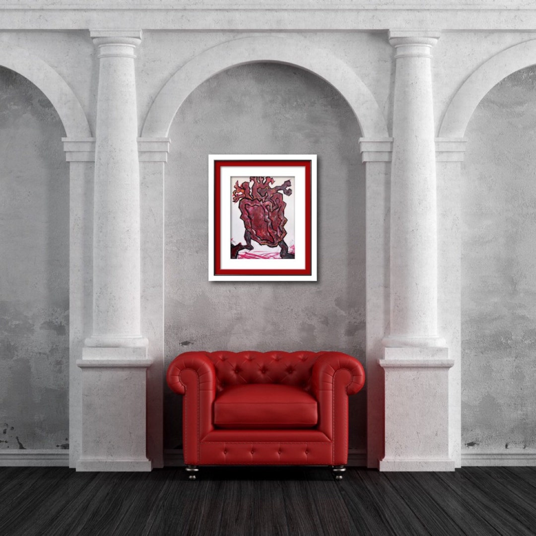 Abstract Heart,heart Anatomy,abstract Anatomical Heart,acrylic Painting ...