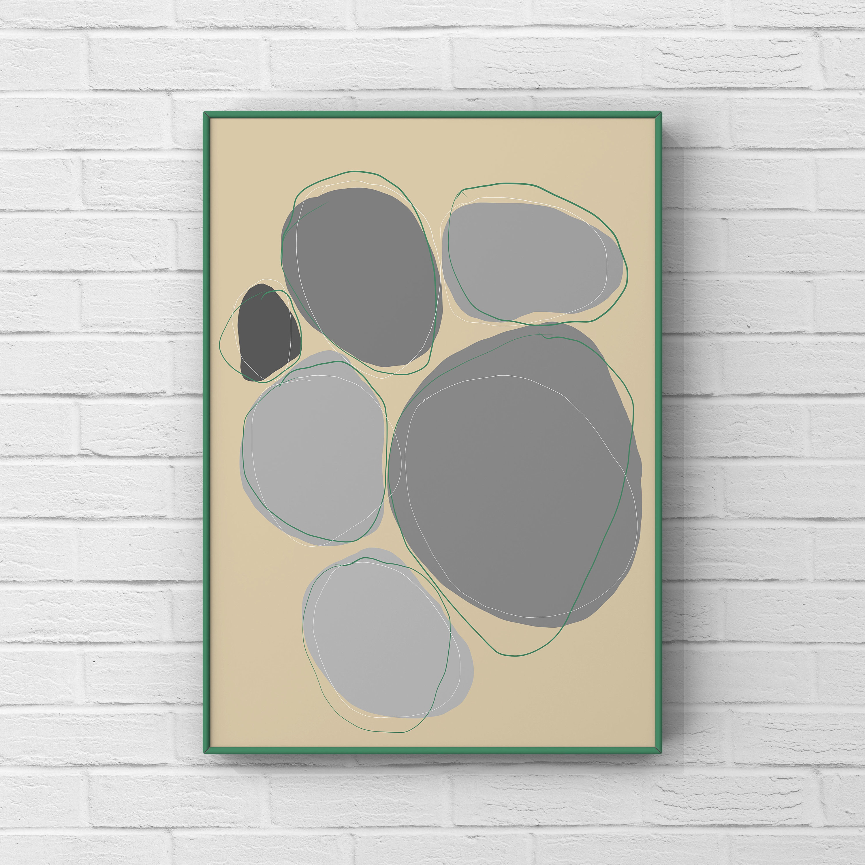 Large Printable Art, Organic Shapes, Nordic Wall Art, Shapes and Forms ...