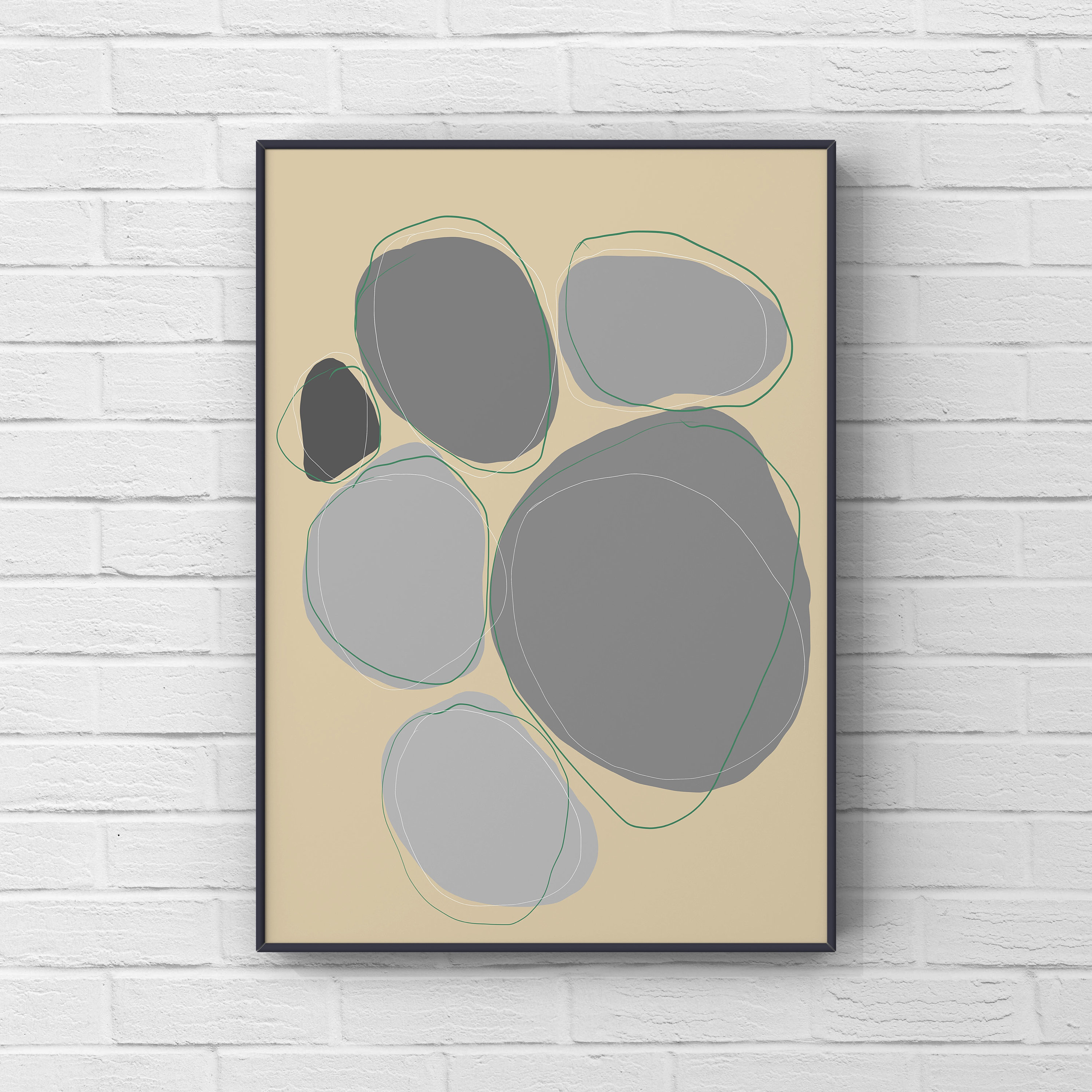 Large Printable Art, Organic Shapes, Nordic Wall Art, Shapes and Forms ...