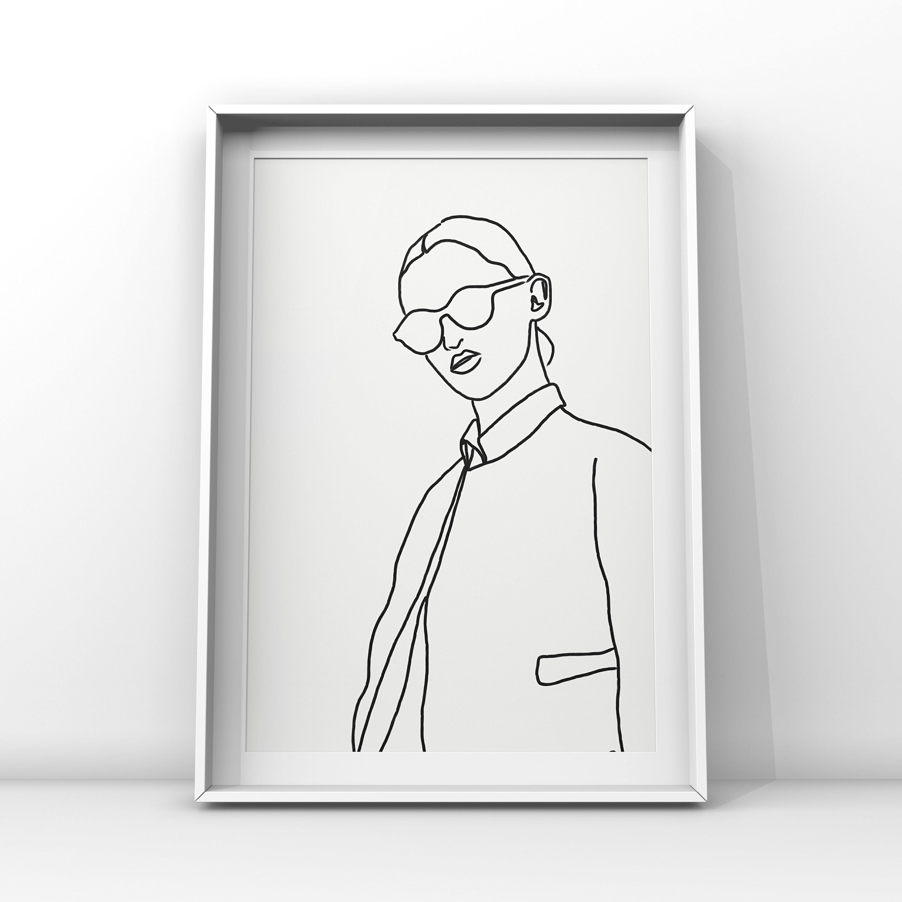 Minimalist Drawing,digital Download,set of 4 Prints,affordable Art ...