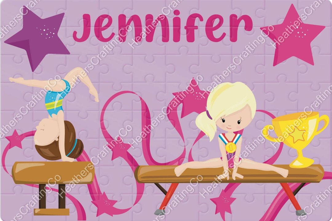 Personalized Gymnastics Puzzle, Sports Puzzle, Personalized Kids Puzzle ...