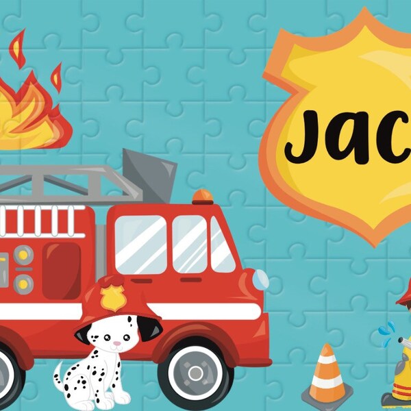 Firefighter Puzzle - Etsy
