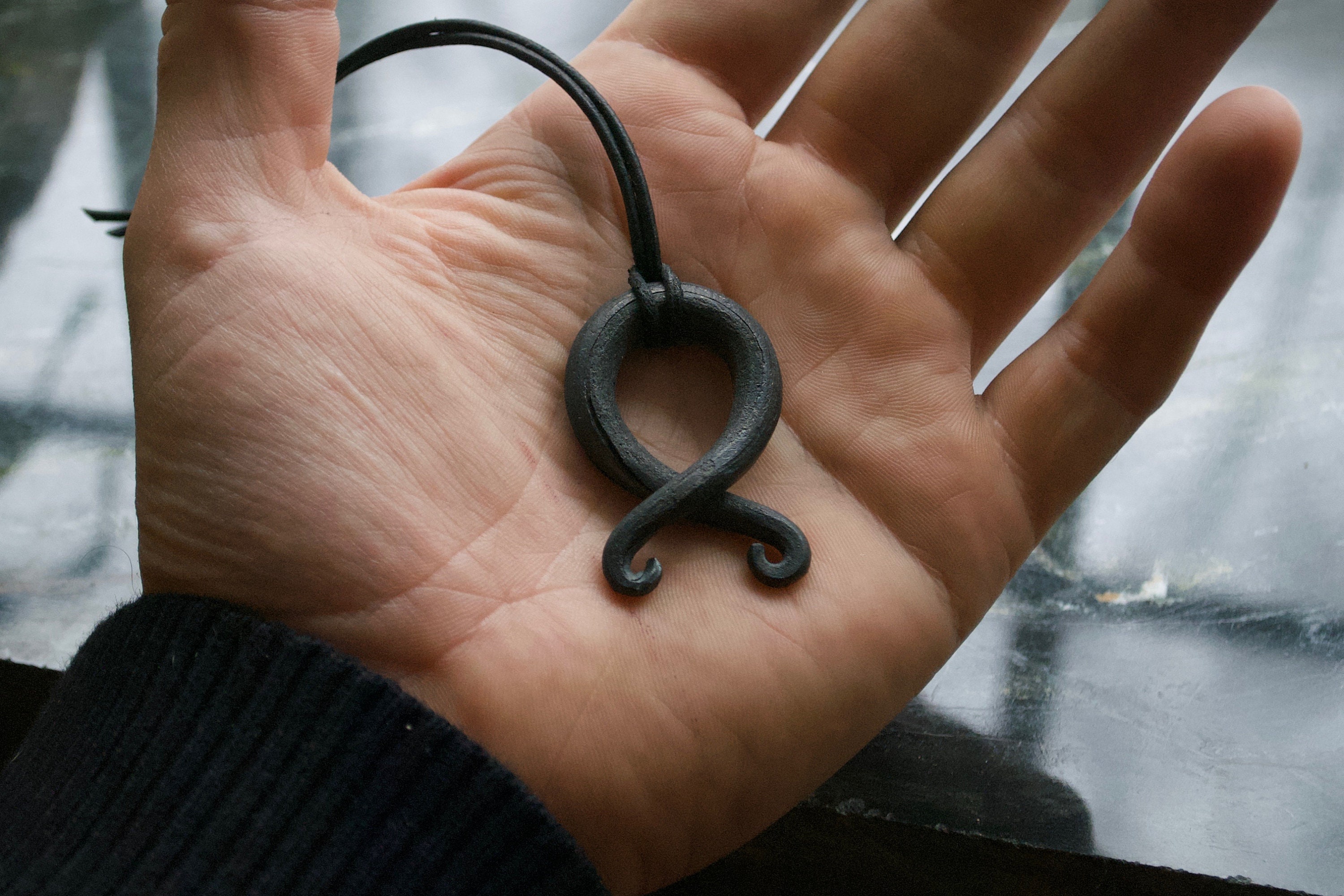 Handmade Forged Wrought Iron Troll Cross Pagan Charm Ward - Etsy