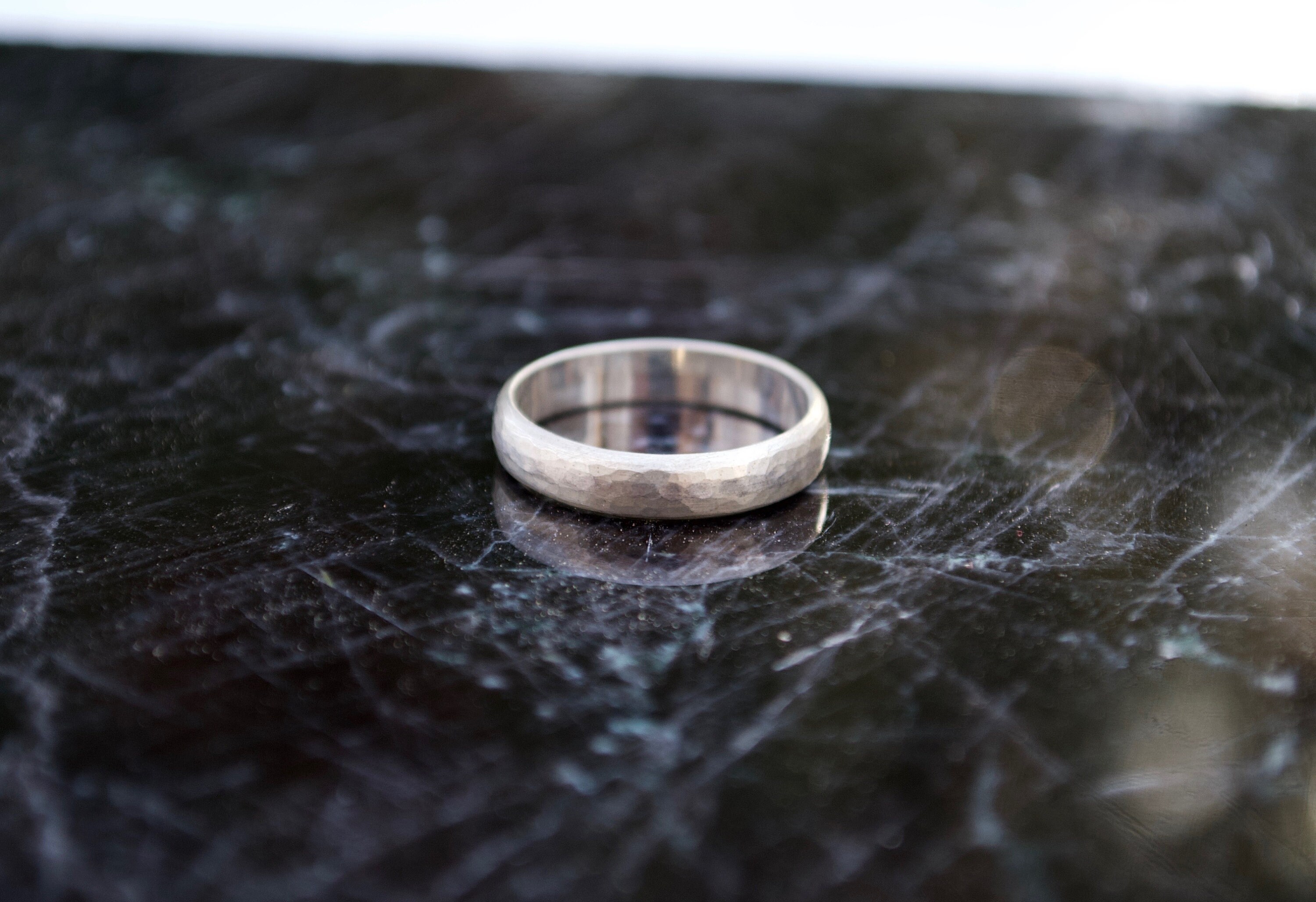 Handmade Cast Forged Soldered Half Round Fine Silver Ring - Etsy