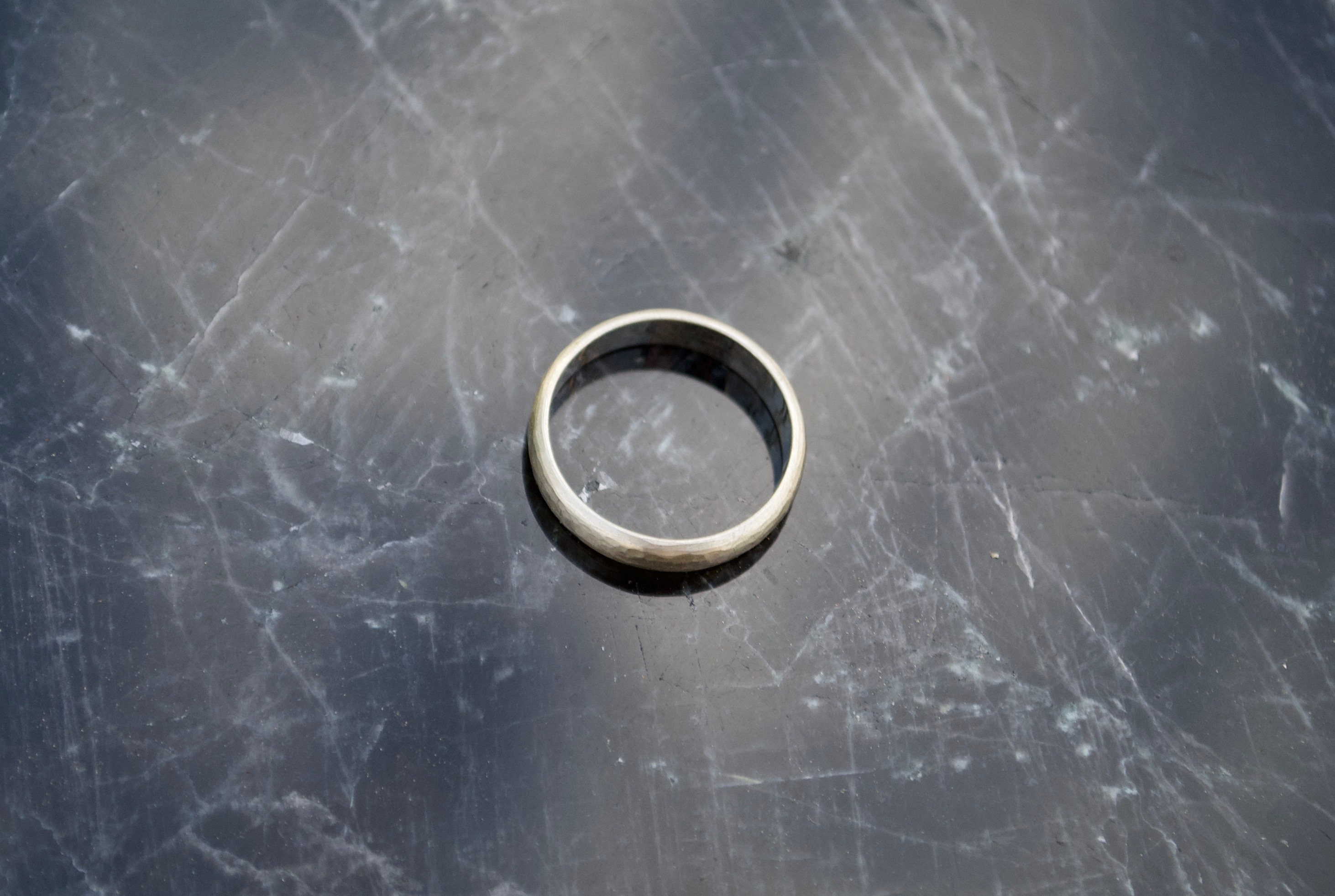 Handmade Cast Forged Soldered Half Round Fine Silver Ring - Etsy