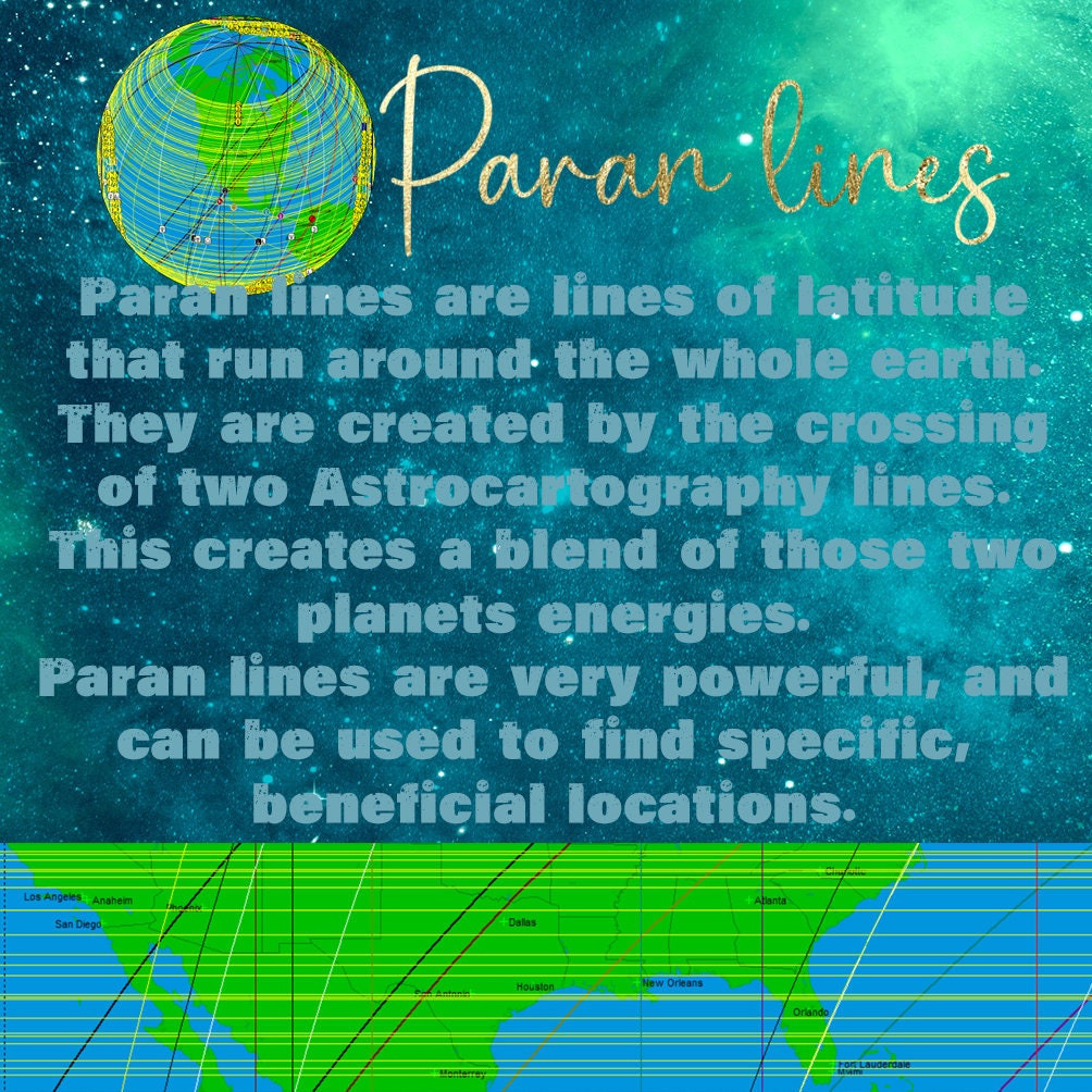 Astrocartography Map of Paran Lines for Your Chosen Location Locational ...