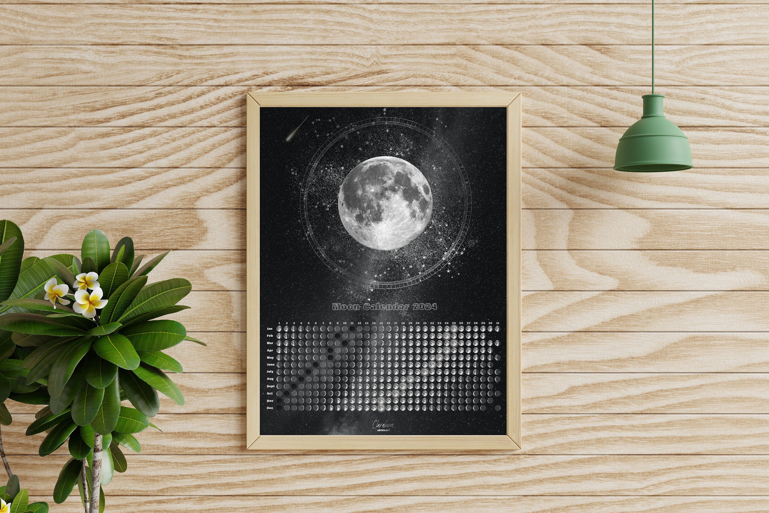 Moon Calendar 2024 CST Printable Instant Download Central Standard ...