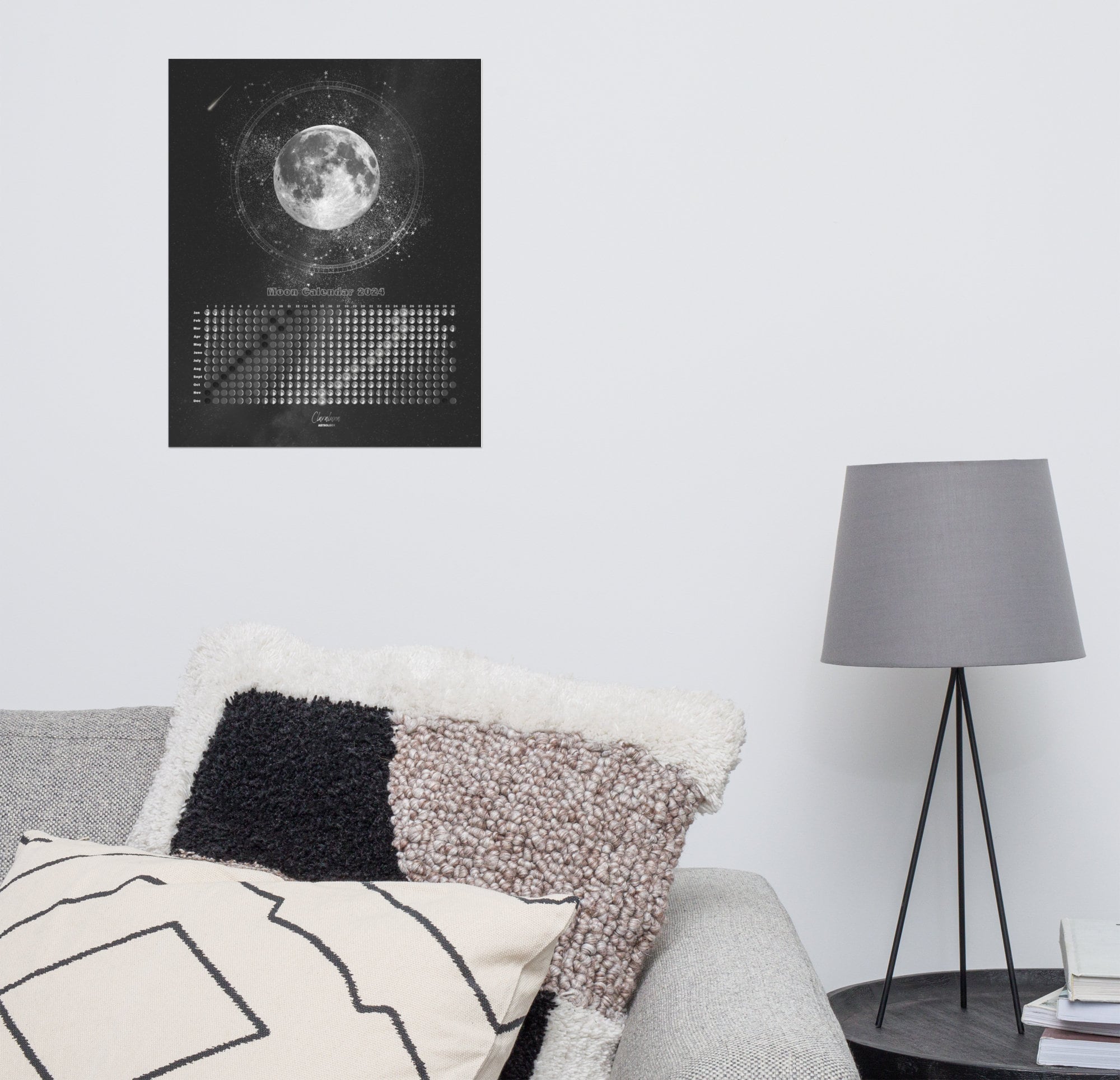 Moon Calendar 2024 CST Central Standard Time Lunar Calendar ...