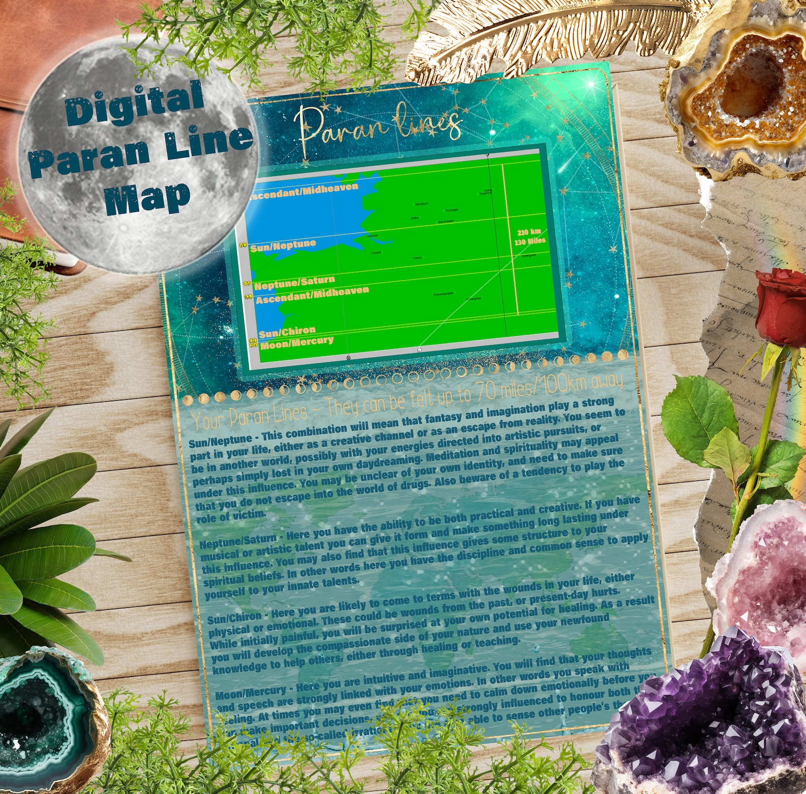 Astrocartography Map of Paran Lines for Your Chosen Location Locational ...