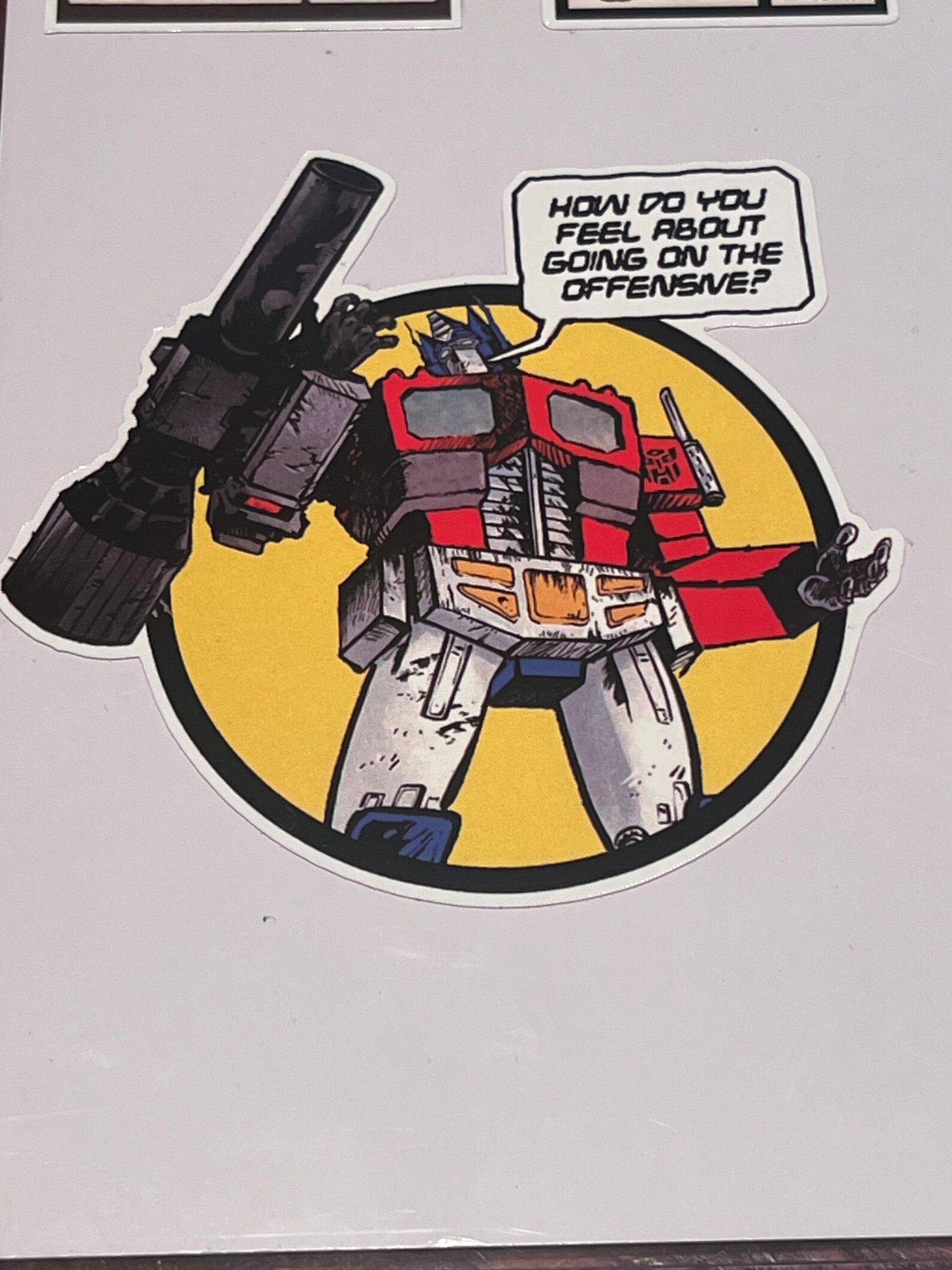 Transformers Vinyl Sticker Optimus Prime With Megatron Arm 4” - Etsy