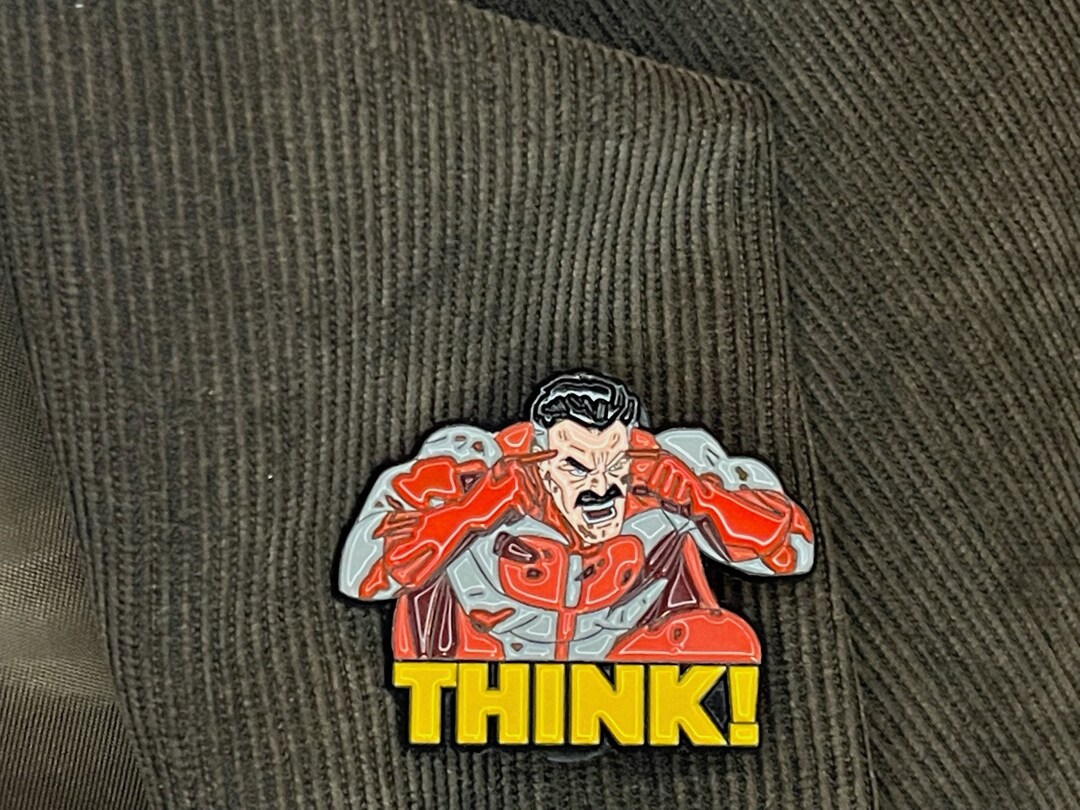 Invincible Omni-man THINK Meme Enamel Pin Blacklight - Etsy