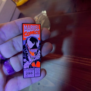 Venom 3 Spider-man Corner Box Enamel Pin Blacklight - Etsy