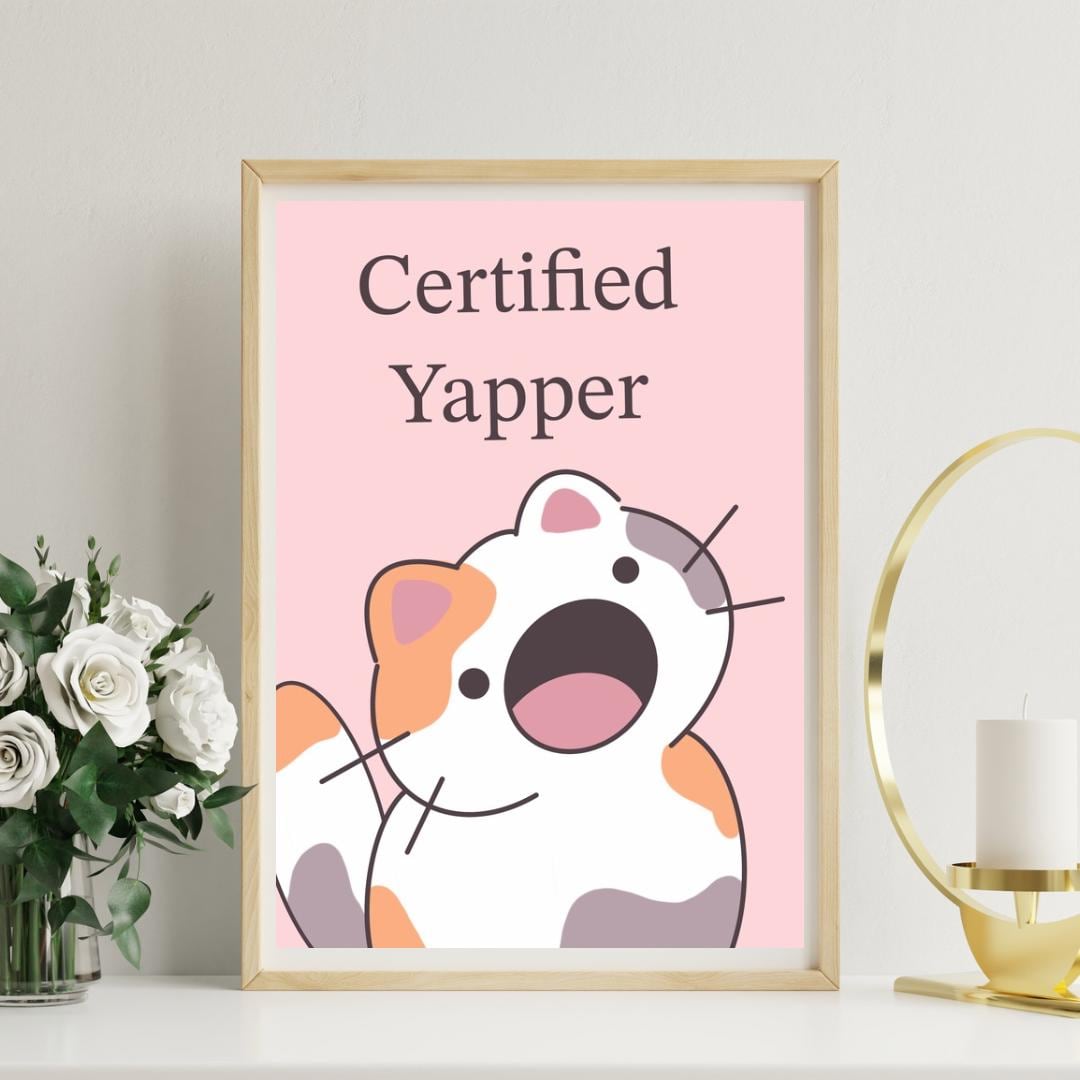 Certified Yapper DIGITAL Art Print - Etsy