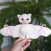 Needle Felted Realistic White Bat. Vampire Bat. Gothic Gift Ideas ...