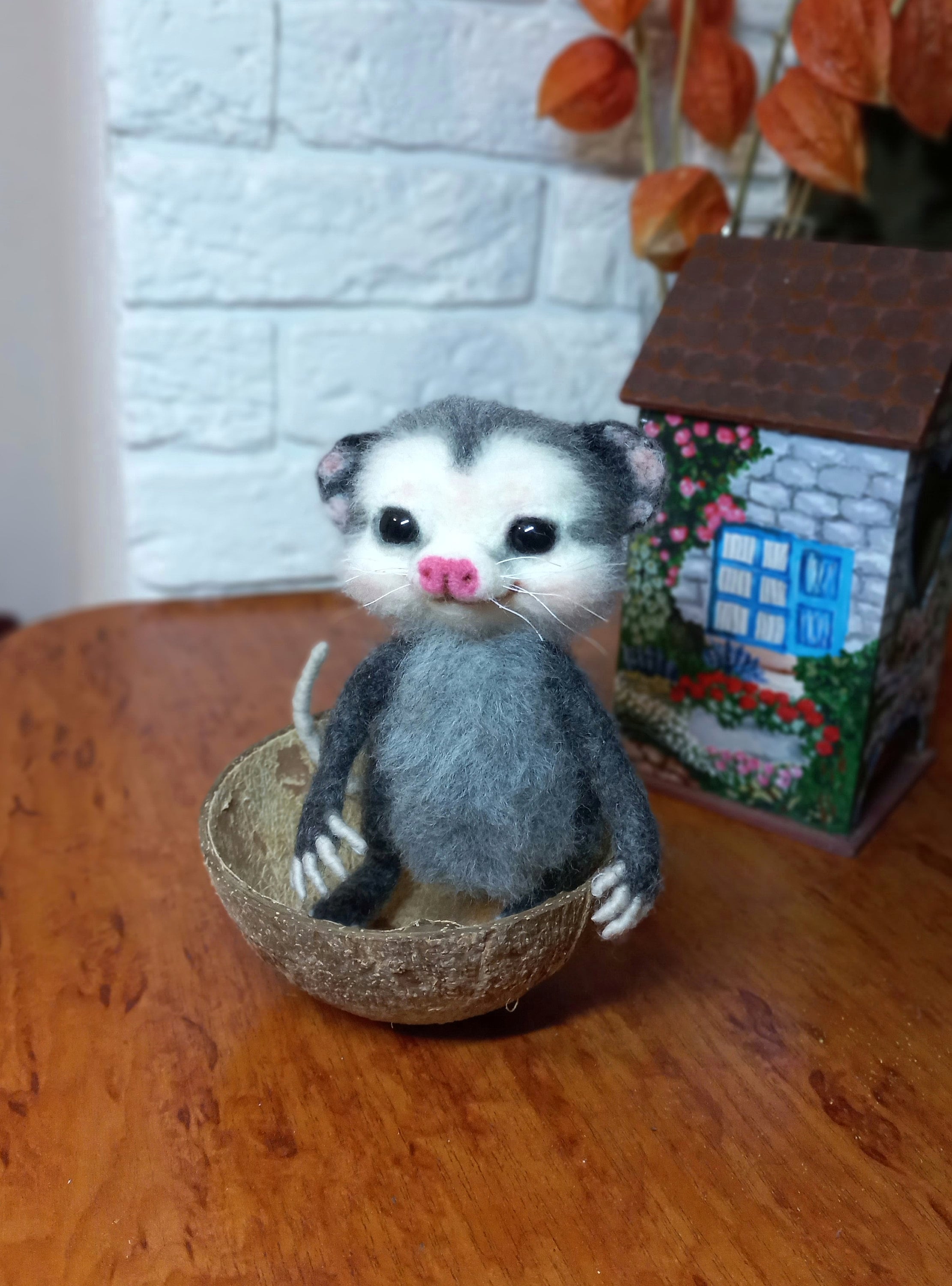 Needle Felted Baby Opossum,cute Little Possum - Etsy