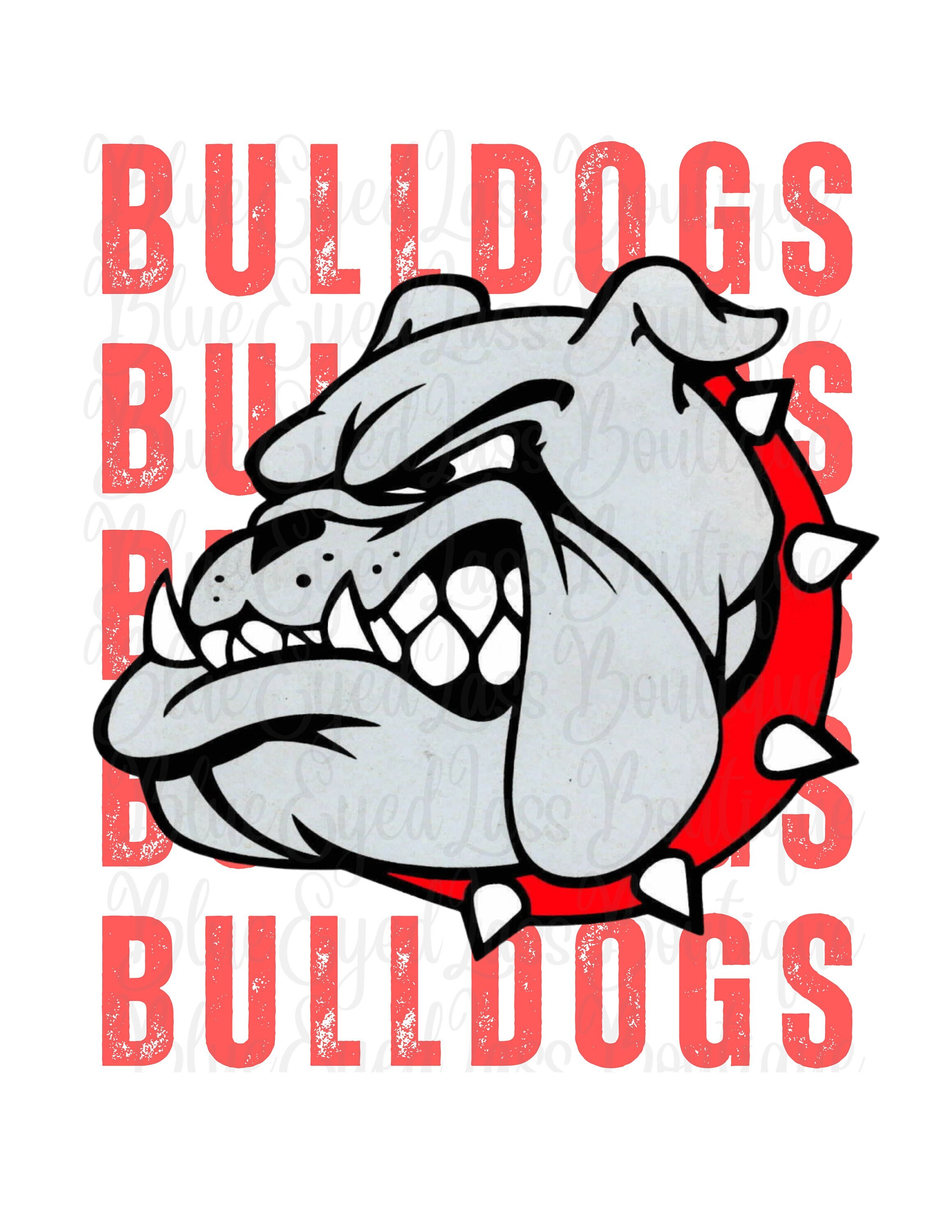 Digital PNG File Bulldog Football Printable Clip Art Sublimation Design ...
