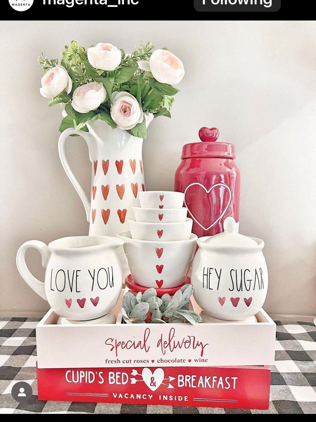 Rae Dunn Inspired Valentines Set - Etsy