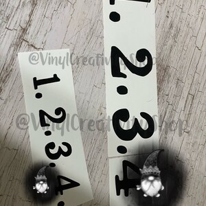 Large Number Decal Set - Etsy