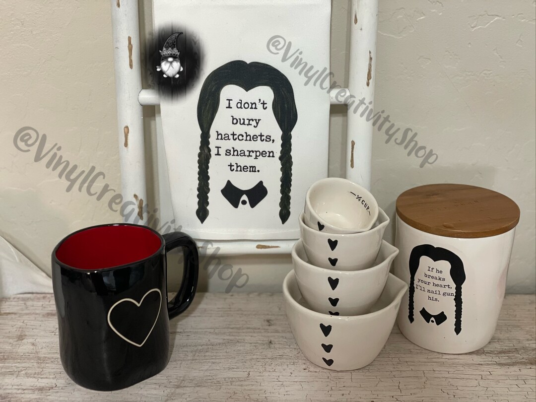 Wednesday Addams Inspired Kitchen DECAL Set & Towel - Etsy
