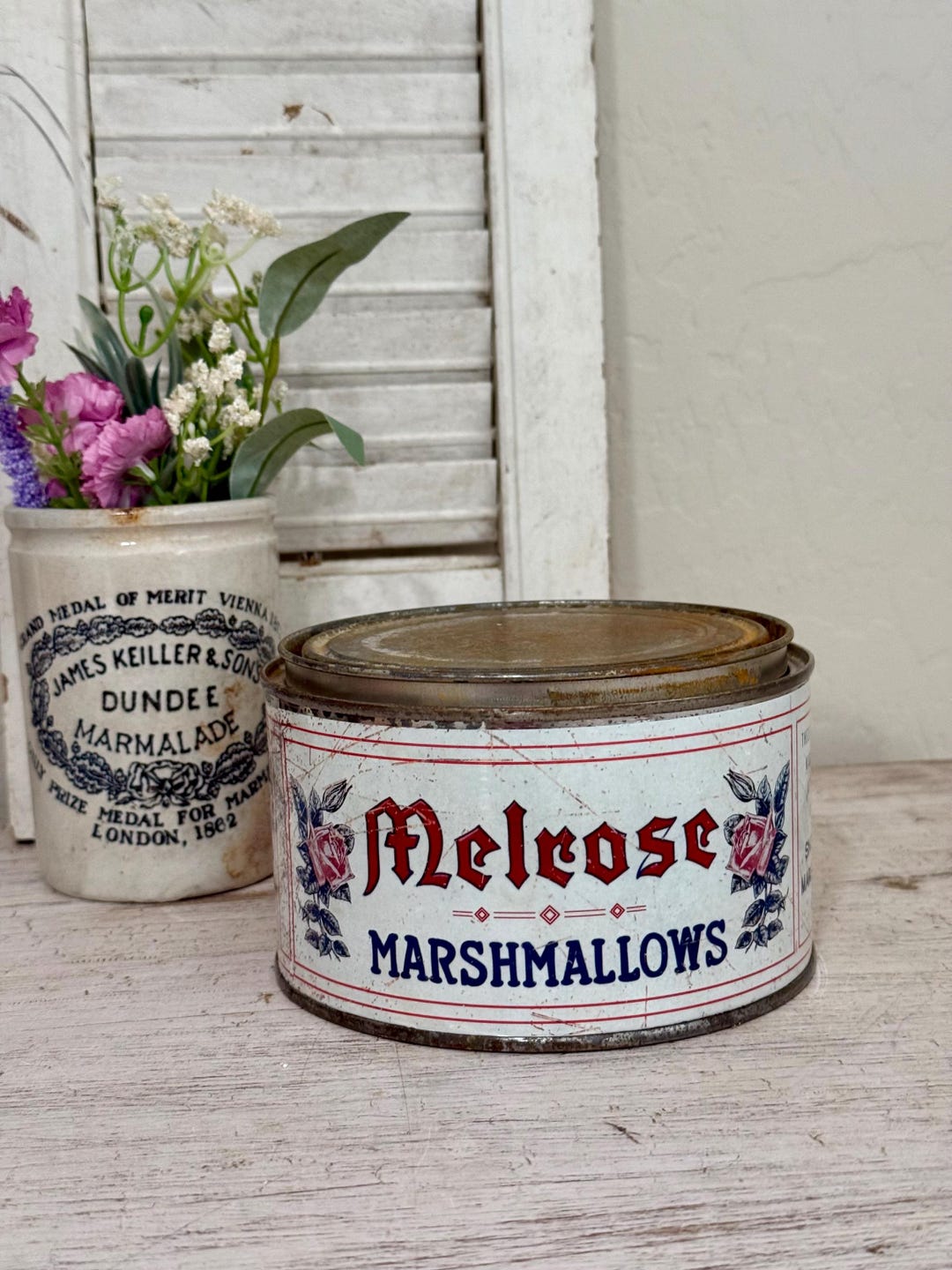 Vintage Melrose Marshmallow Inspired Handmade Medium Tin - Etsy