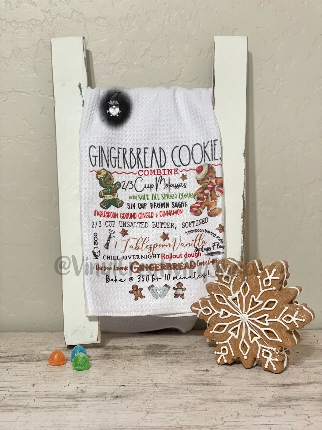 Retro Vintage Gingerbread Recipe Towel - Etsy