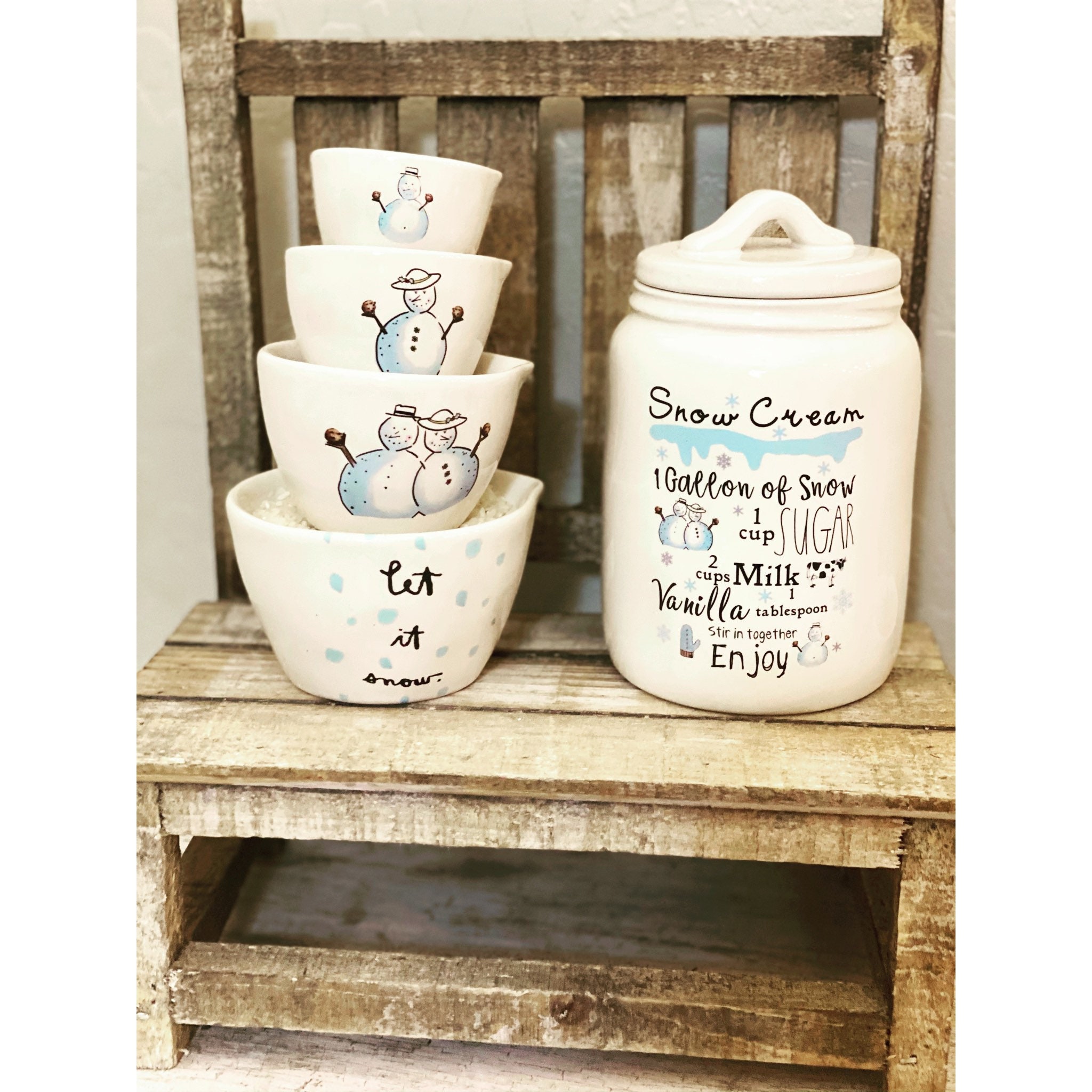 Snow Cream Decal Set | Etsy