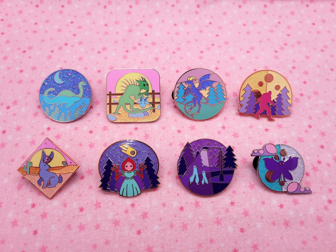 1.5" Kawaii Cryptid Enamel Pins - Moth Man, Bigfoot, Fresno ...