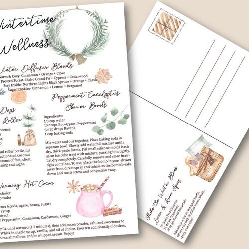 PRINTABLE YOUNG LIVING Fall Watercolor Postcard Essential Oil - Etsy