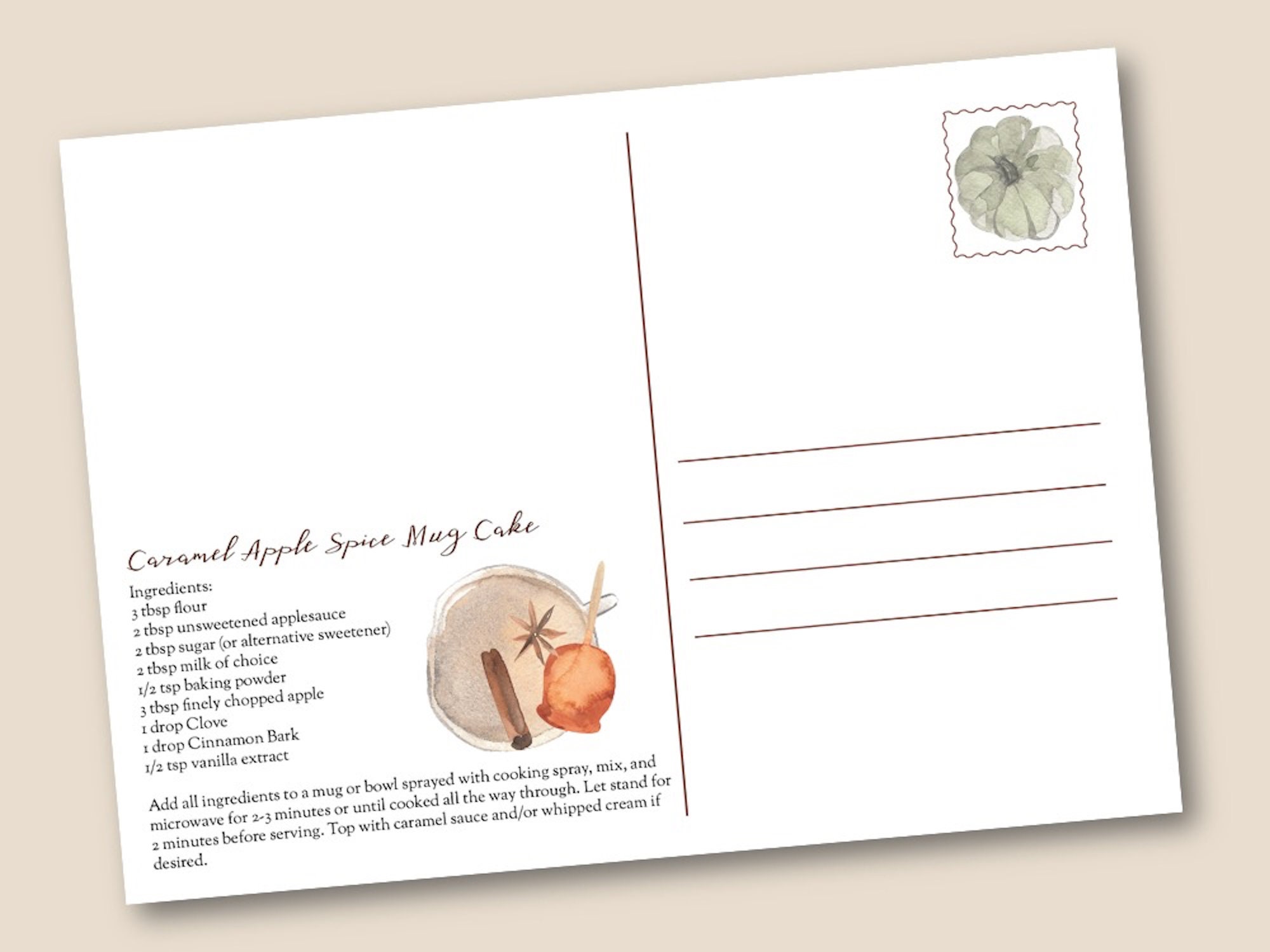 PRINTABLE YOUNG LIVING Fall Watercolor Postcard Essential Oil - Etsy