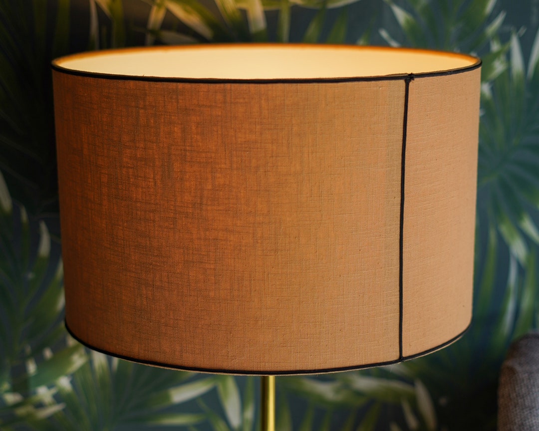 Linen Lampshade Earthy Tones - Etsy