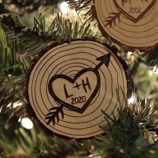 Tree With Initials Svg - Etsy