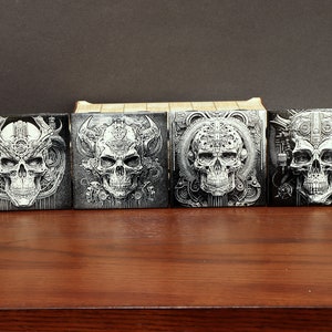 Skulls [set 1], Mechanical, Steampunk, Grayscale Images for Laser ...