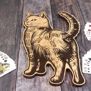 Cat Cribbage Board, Cat Butt, Cribbage Pattern, SVG, Laser Cutting File ...