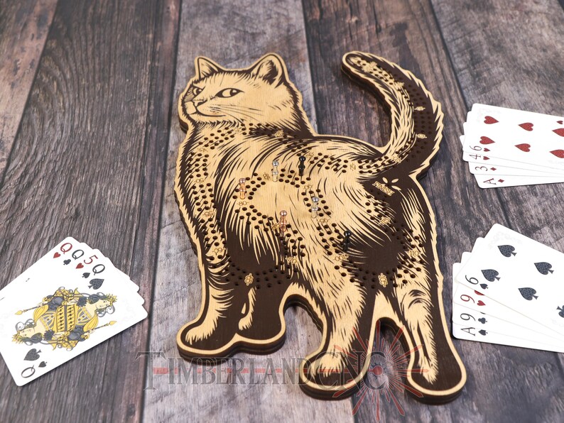 Cat Cribbage Board, Cat Butt, Cribbage Pattern, SVG, Laser Cutting File ...