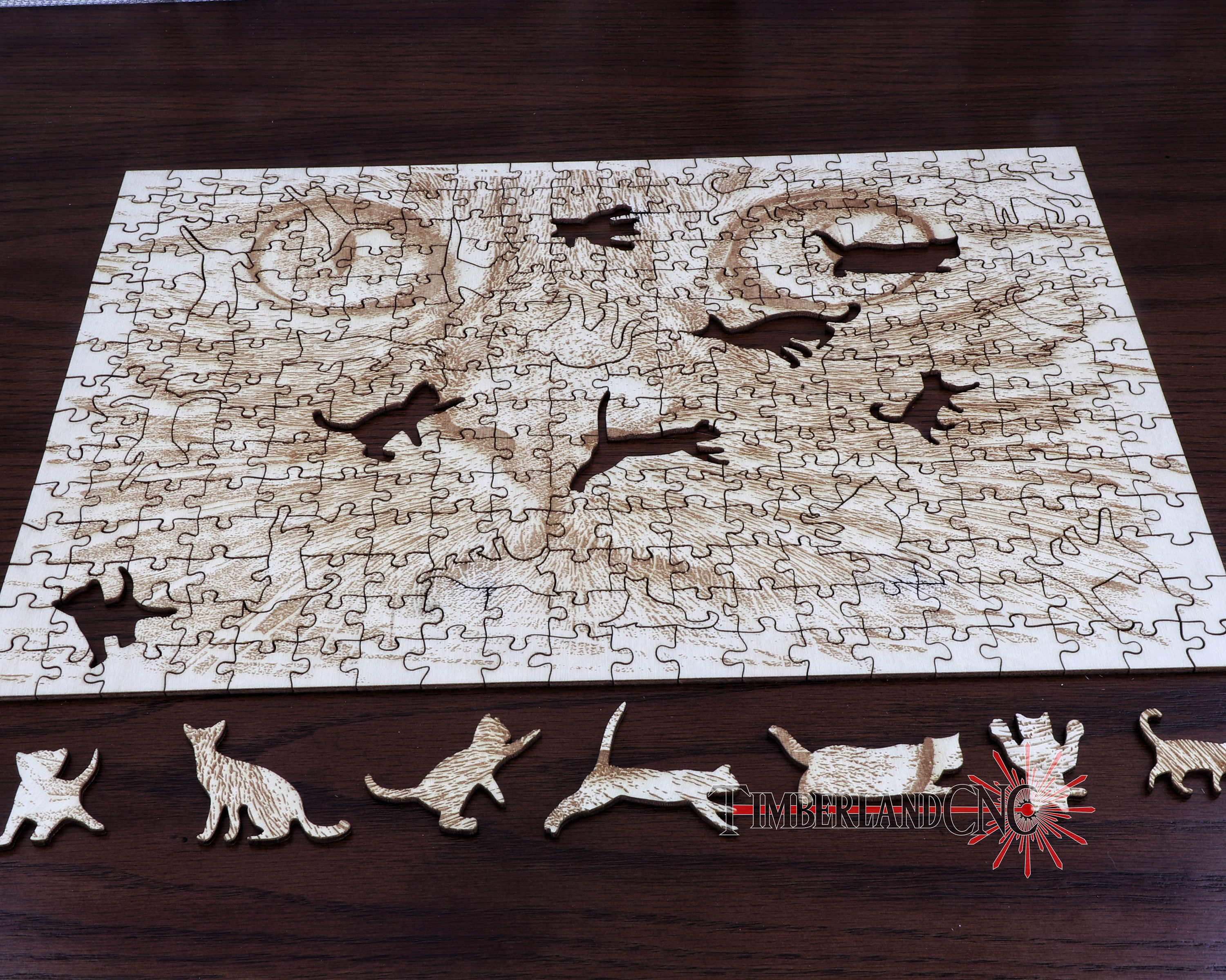 Cat Jigsaw Puzzle Cat Shapes SVG Laser Cutting File - Etsy