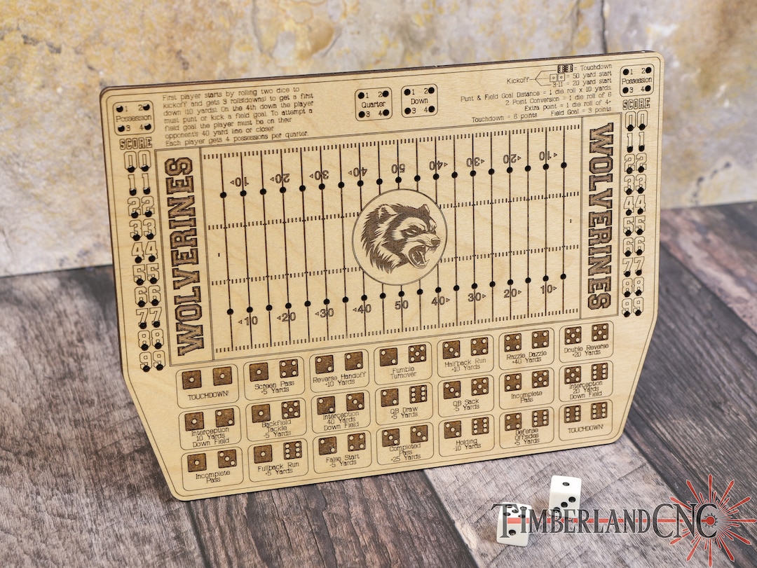 Dice Football, Board Game, SVG, Laser Cutting File - Etsy