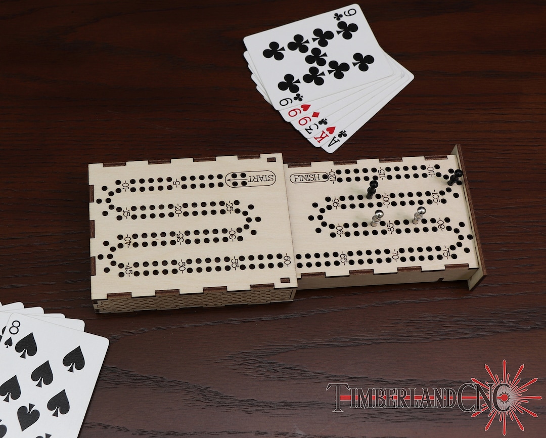 Travel Cribbage Board, With Storage, Slide Out, SVG, Laser Cutting File ...