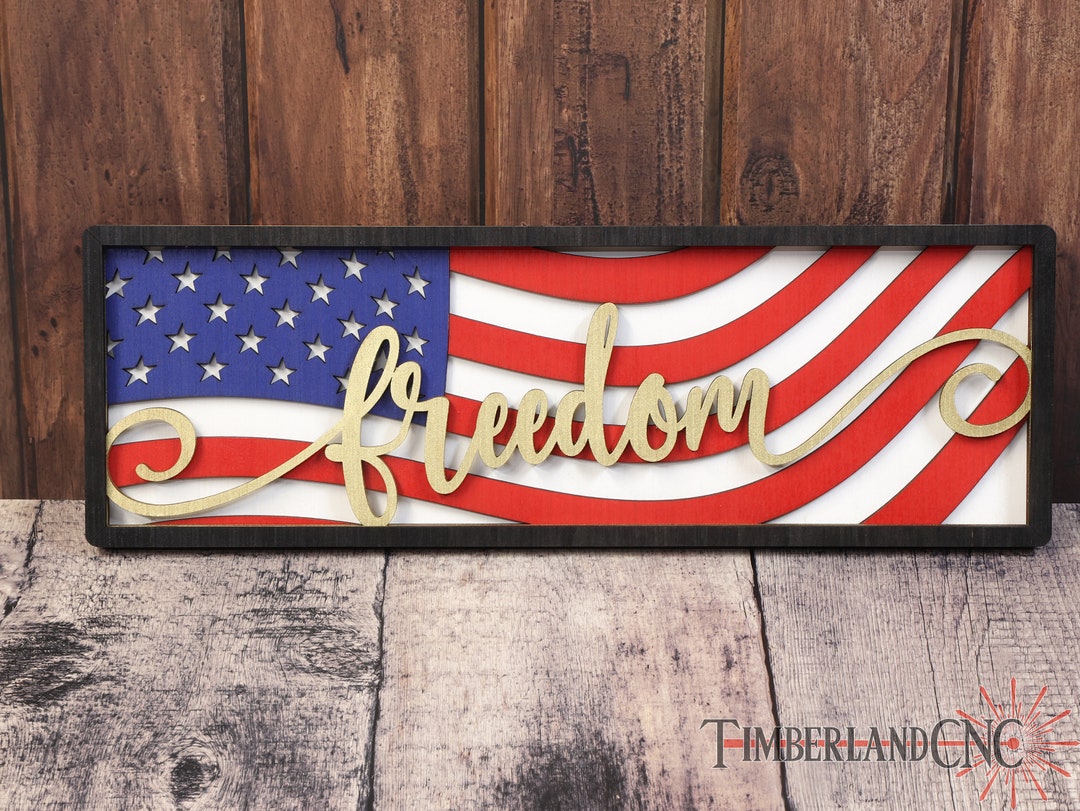 Framed USA Flag, SVG, Glowforge, Laser Cutting File - Etsy