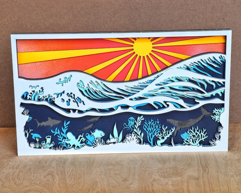 Ocean Scene, Undersea, Layered SVG, Cutting File - Etsy