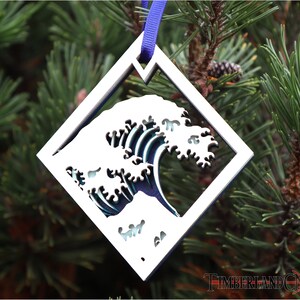 Great Wave Ornament Layered SVG, Three Shapes, Cut File for Glowforge ...
