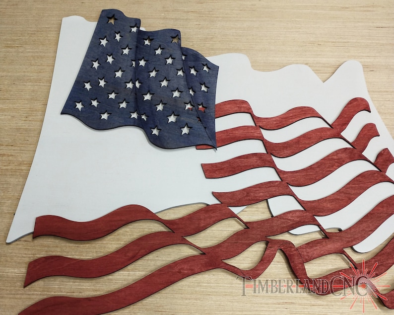 Wavy Flag, Waving Flag, SVG, Laser Cutting File - Etsy